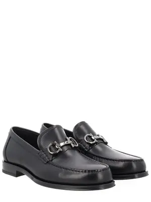 FERRAGAMO Gancini Moccasin - Black