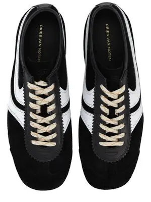 Dries Van Noten Low-top Suede Sneakers - Black