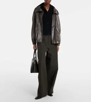 Nour Hammour Anorak Leather Jacket