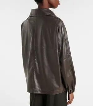 Nour Hammour Anorak Leather Jacket