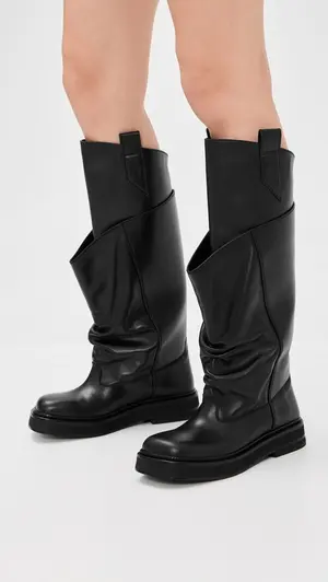 Attico Passeggiata Combat Boots - Black