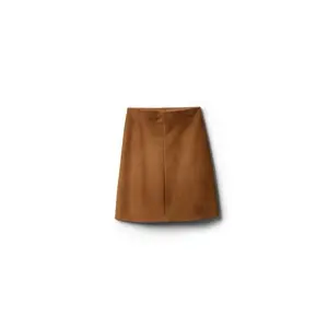 Miu Miu Waxed Suede Skirt - Barley