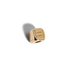 Miu Miu Enameled Metal Dice Charm - Vanilla