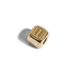 Miu Miu Enameled Metal Dice Heart Charm - Red