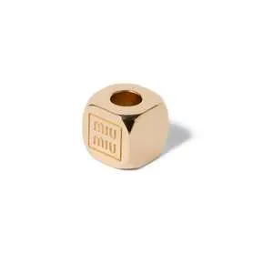Miu Miu Enameled Metal Dice Charm - Vanilla