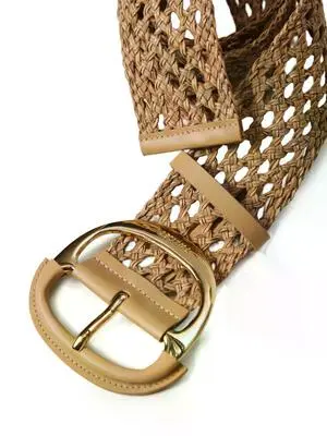 TWINSET Woven Buckled Belt - Neutrals