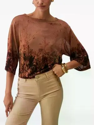 Liu Jo Printed Crew-neck Top