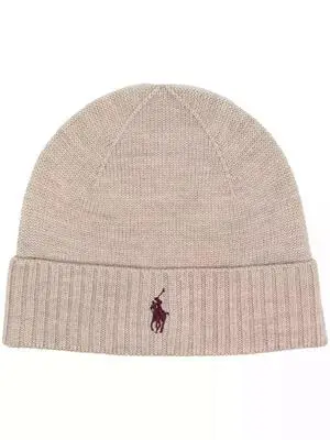 Polo Ralph Lauren Logo-embroidered Wool Hat - Neutrals