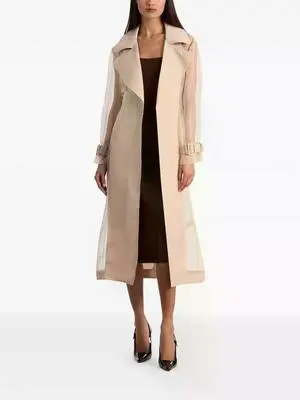 Alice + Olivia Silvia Sheer Belted Trench Coat