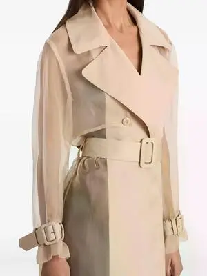 Alice + Olivia Silvia Sheer Belted Trench Coat