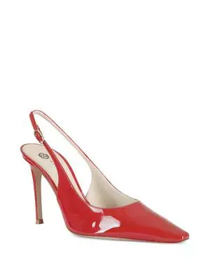 Roberto Festa Pointed-toe Slingback Leather Pumps - Red