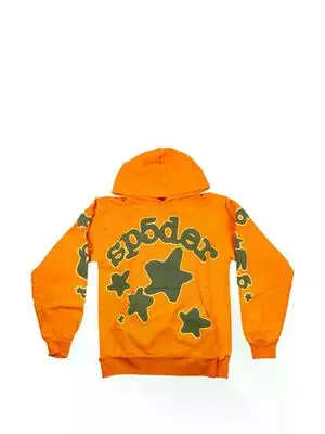 SP5DER Graphic Print Hoodie - Orange