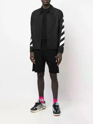 Off-White Diag-stripe Zipped Shirt Jacket