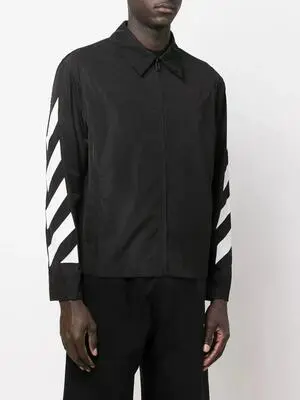 Off-White Diag-stripe Zipped Shirt Jacket