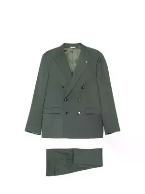 MANUEL RITZ Double-breasted Suit - Green
