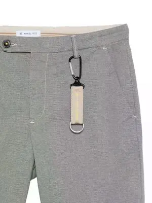 MANUEL RITZ Slim Fit Textured Trousers - Grey