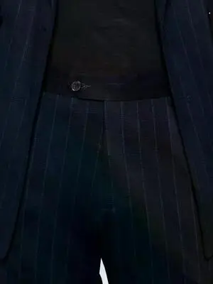 MANUEL RITZ Double-breasted Striped Suit - Blue