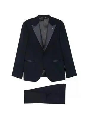 MANUEL RITZ Long-sleeve Pocket Suit - Blue
