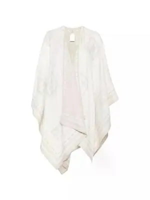 Fendi Geometric-patterned Cape - Neutrals