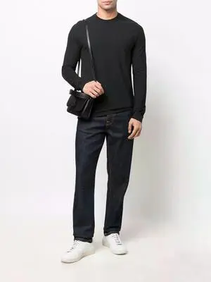 ZANONE Long-sleeved Cotton T-shirt - Black