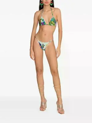 AMIR SLAMA Floral-print Tie-string Bikini