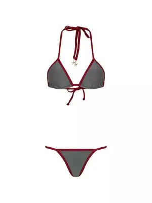 AMIR SLAMA X Jade Picon Triangle-top Bikini - Grey