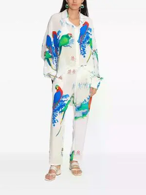 AMIR SLAMA Printed Trousers - White