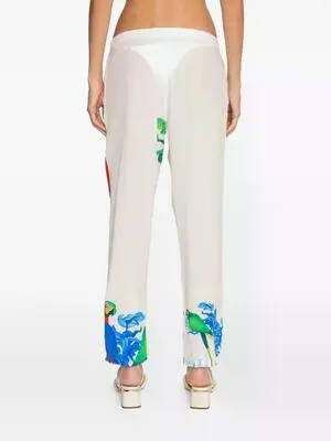 AMIR SLAMA Printed Trousers - White