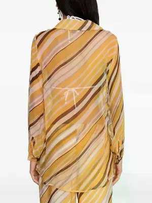 AMIR SLAMA Striped Buttoned Shirt