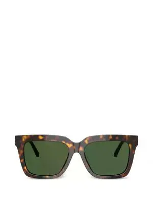 Versace Square-frame Logo Sunglasses - Brown