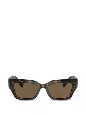 Dolce & Gabbana Studded Square Frame Sunglasses - Brown