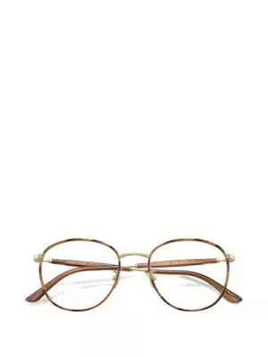 Giorgio Armani Round Frame Eyeglasses - Brown