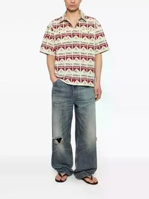 CARNE BOLLENTE Printed Short-sleeve Shirt - Neutrals