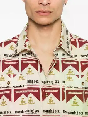 CARNE BOLLENTE Printed Short-sleeve Shirt - Neutrals