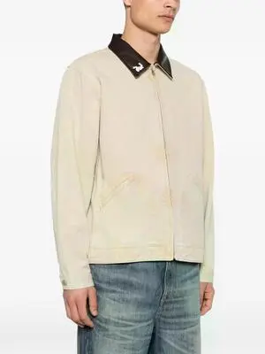 CARNE BOLLENTE Zip-fastening Jacket With Contrast Collar