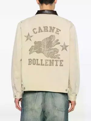 CARNE BOLLENTE Zip-fastening Jacket With Contrast Collar