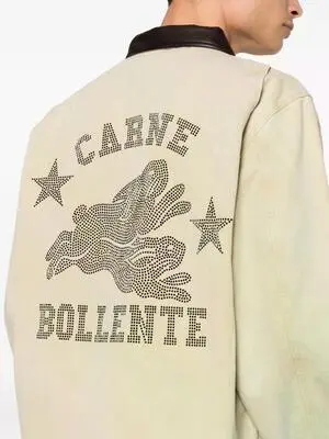 CARNE BOLLENTE Zip-fastening Jacket With Contrast Collar