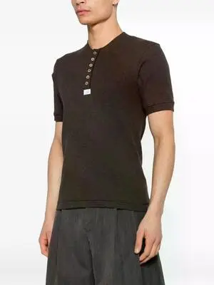 MAGLIANO Button-placket T-shirt - Brown