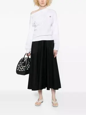 Bite Studios Zip-fastening A-line Midi Skirt