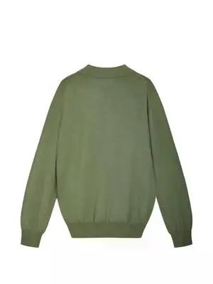 Canali Long-sleeve Polo Shirt - Green