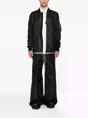 Rick Owens Classic Flight Button Bomber Jacket - Black