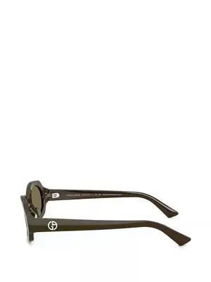 Giorgio Armani Oval-frame Sunglasses - Brown