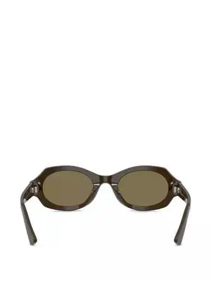 Giorgio Armani Oval-frame Sunglasses - Brown