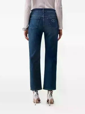 Liu Jo Logo Straight-leg Jeans