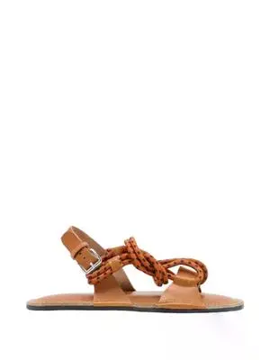 Plan C Braided Strap Sandals - Neutrals