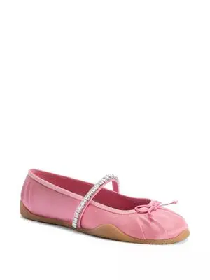 GIUSEPPE ZANOTTI Rhinestone Bow Ballet Flat - Pink