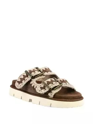 Mou Buckle Crocheted Sandals