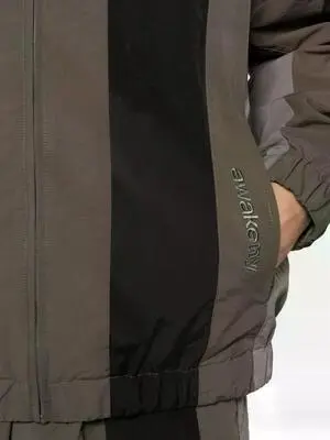 AWAKE NY Colour-block Zip-up Jacket - Black