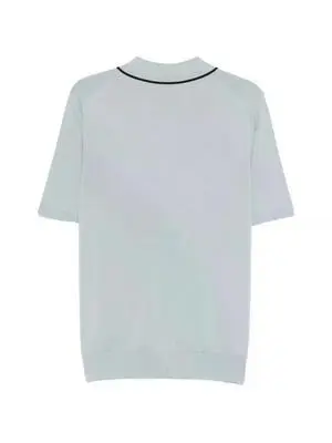Paul Smith Logo-patch Polo Shirt - Blue