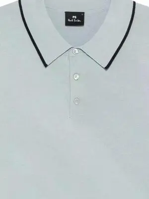 Paul Smith Logo-patch Polo Shirt - Blue